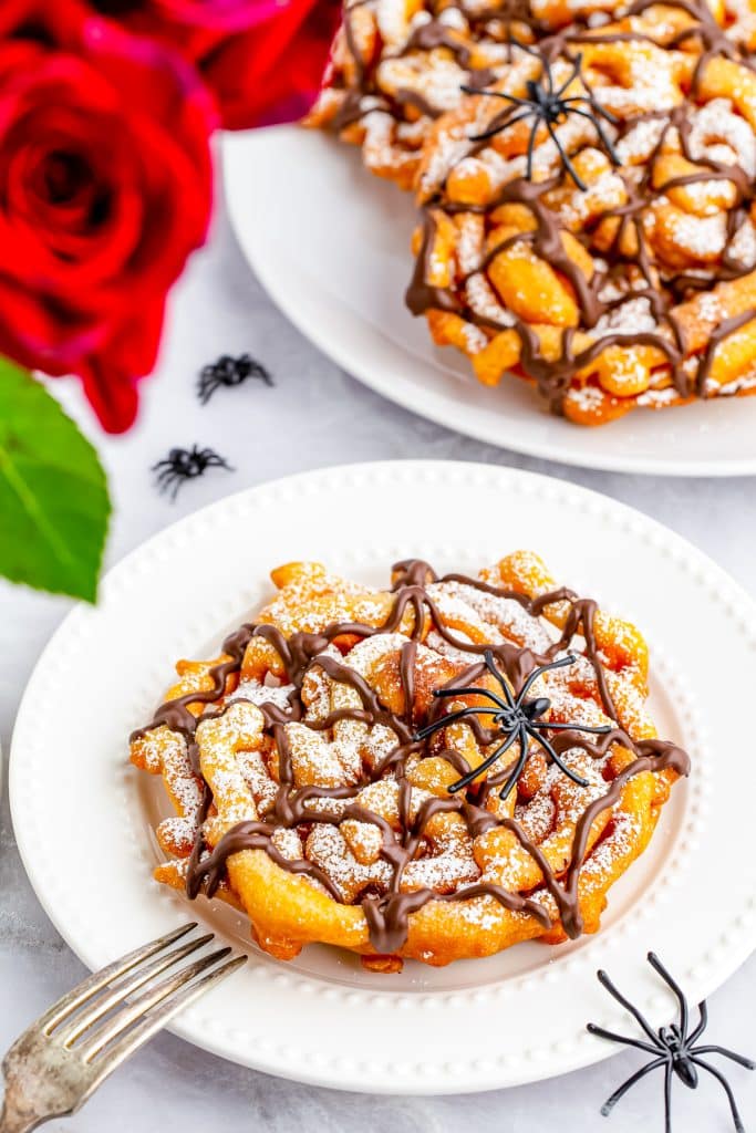 Crispy Spider Webs {Mini Funnel Cakes}