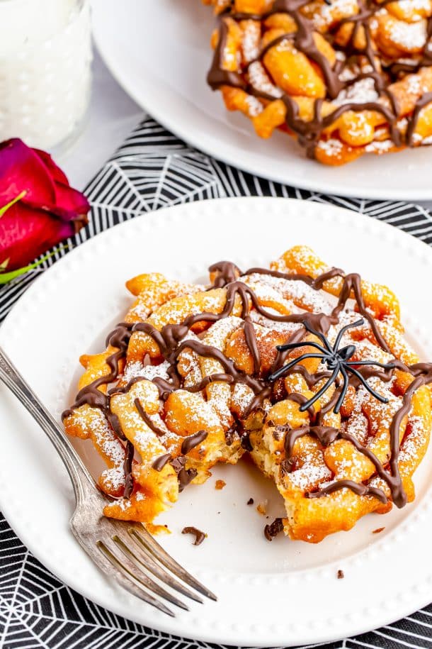 Crispy Spider Webs {Mini Funnel Cakes}