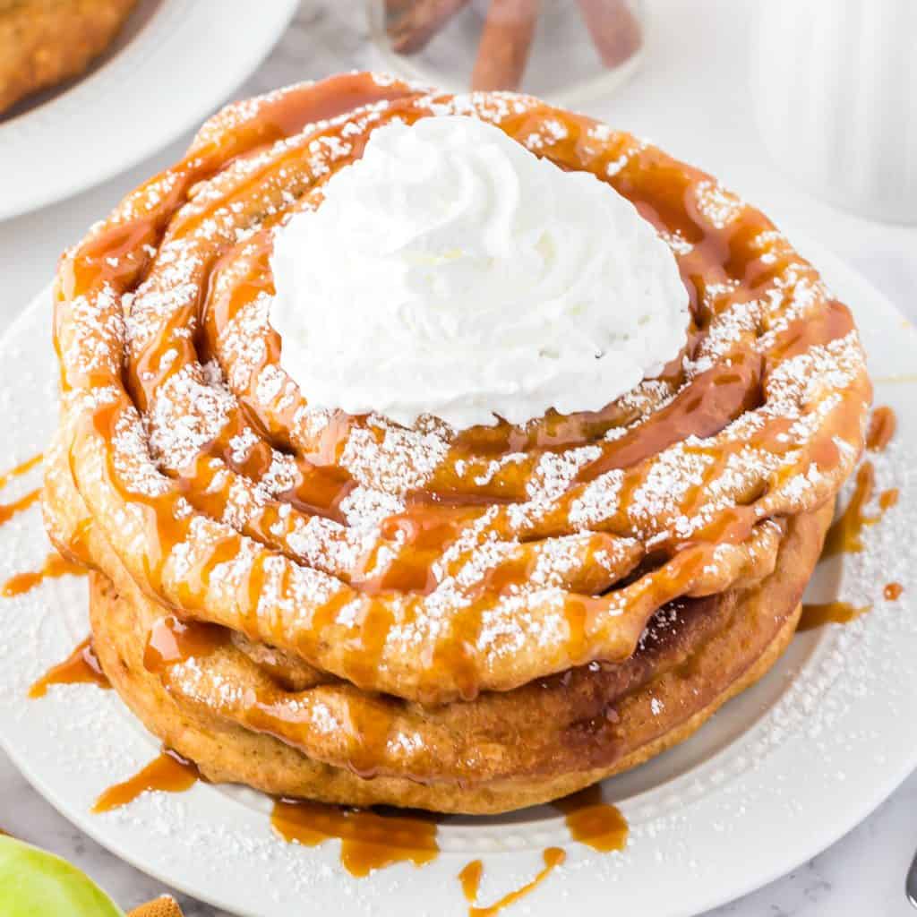 Homemade Caramel Apple Funnel Cake Recipe
