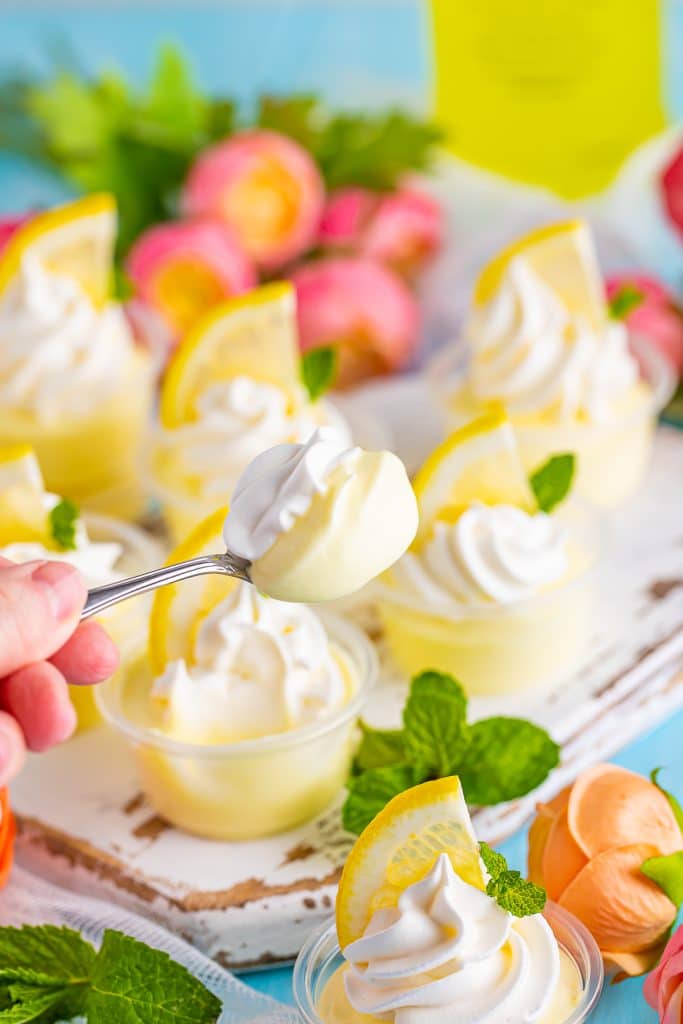 Lemon Pudding Shots Recipe (with Limoncello)