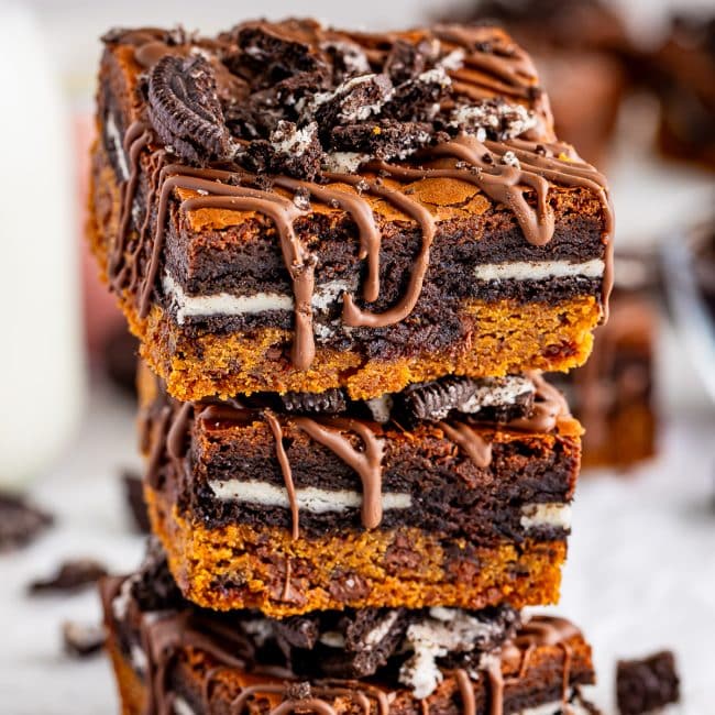 Easy Brookie Oreo Bars Recipe (From Box Mix)