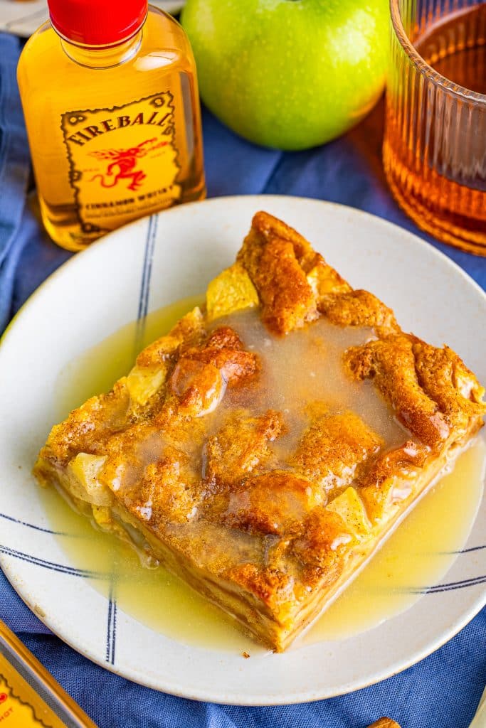Fireball Apple Bread Pudding (Easy Recipe)