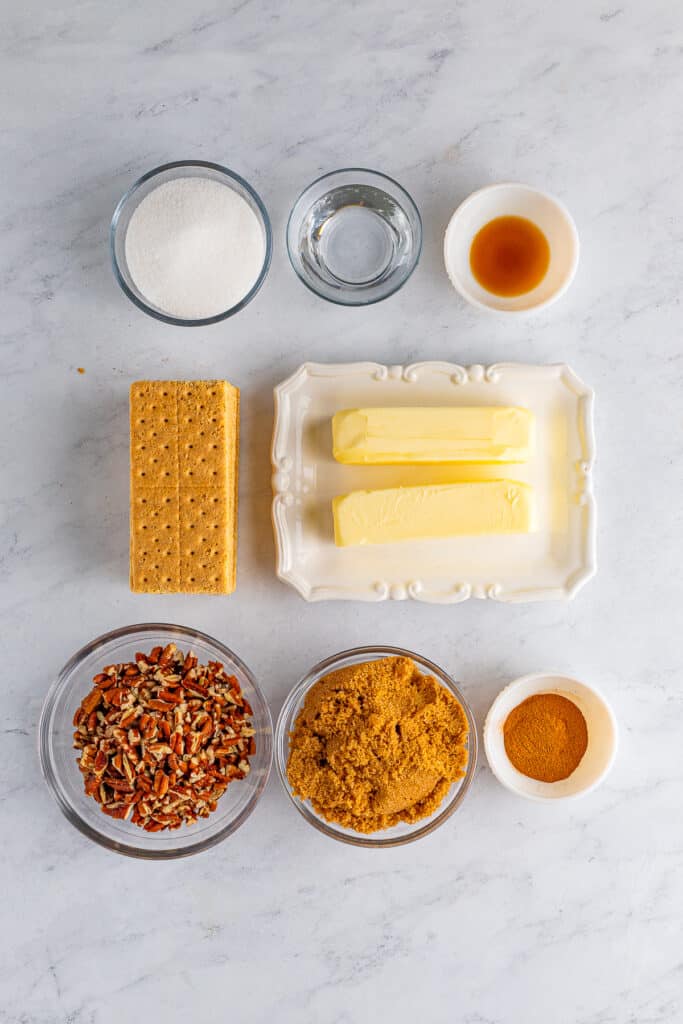Cinnamon Sugar Graham Cracker Crack (Pecan Toffee Bars)