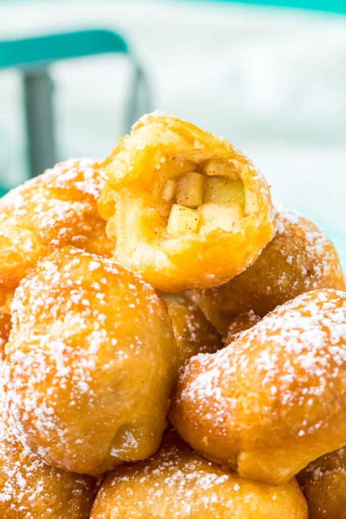 Caramel Apple Stuffed Donut Holes (Crescent Dough)