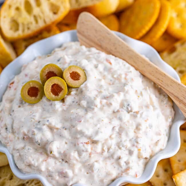 Easy Creamy Olive Dip (The BEST Appetizer)