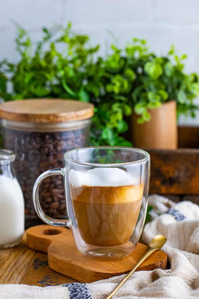 Homemade Flat White Coffee Drink