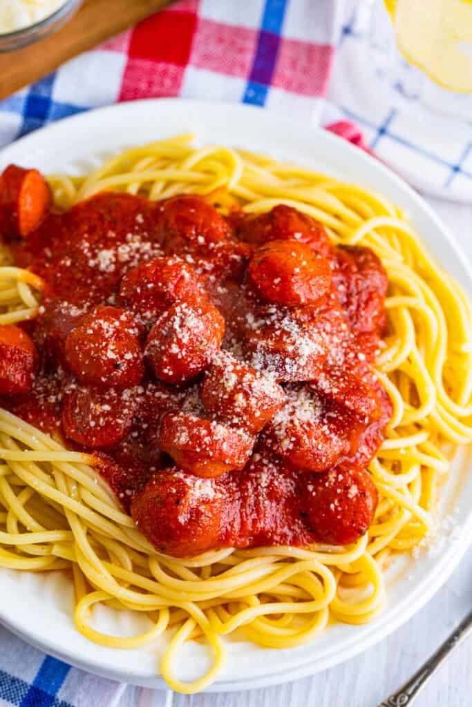 Easy Hot Dogs Spaghetti Recipe