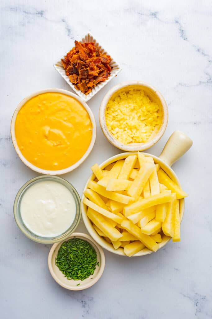 Loaded French Fries with Cheese and Bacon