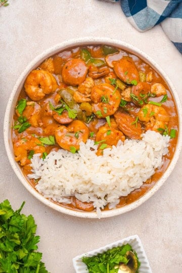 Gumbo Recipe with Chicken, Sausage, and Shrimp - This Silly Girl's Kitchen