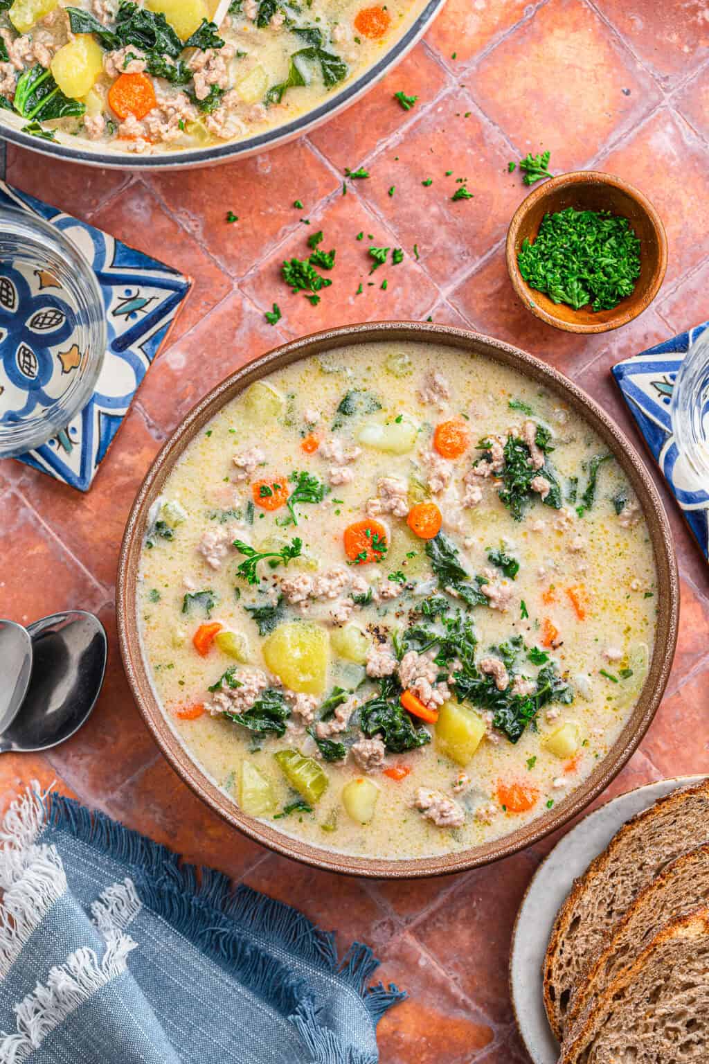 Kale Potato and Sausage Soup Ready in Forty Five Minutes